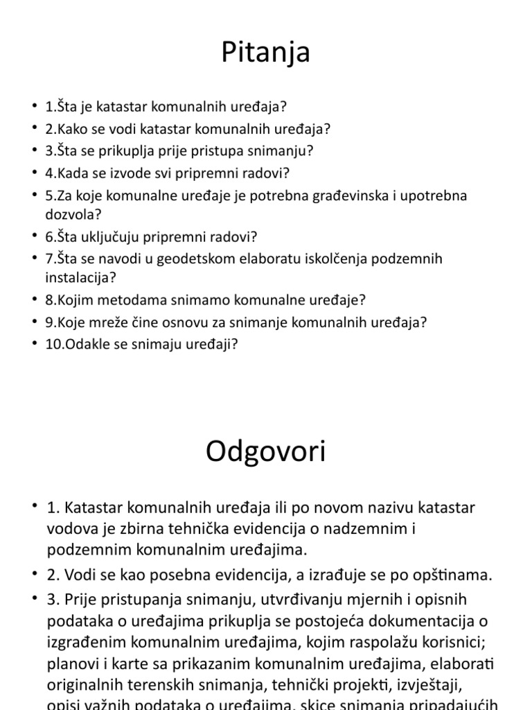 Pitanja | PDF