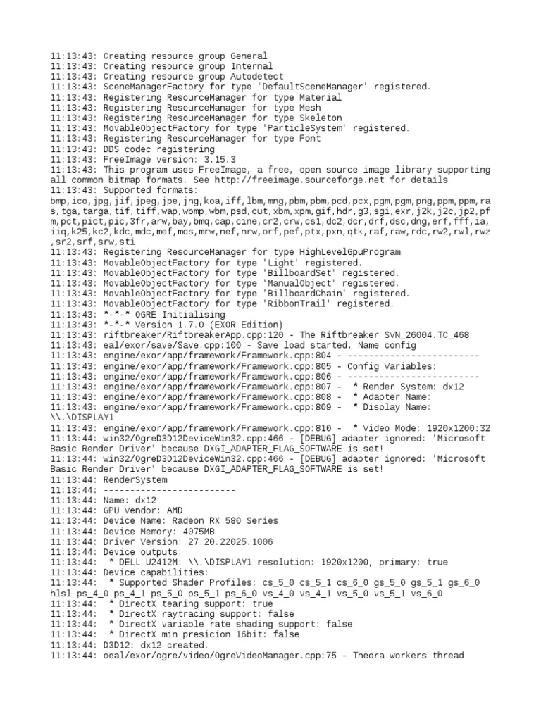 Exor Logs | PDF | Computer Graphics | Computing