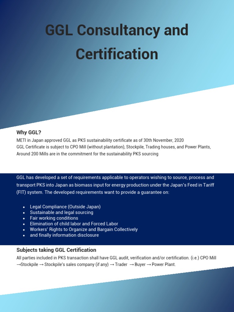 GGL Certification Process Overview | PDF | Audit | Business