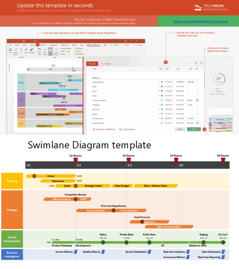 Swimlane Diagram Template Ws | PDF