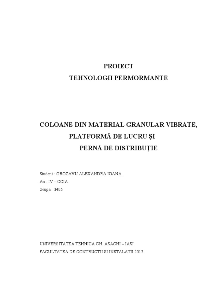 Proiect Tehnologie | PDF
