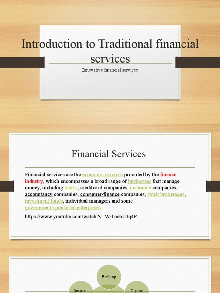 1.introduction To Traditional Financial Services | PDF
