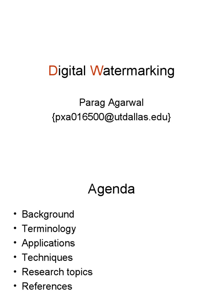 Digital Watermarking | PDF | Data Compression | Applied Mathematics