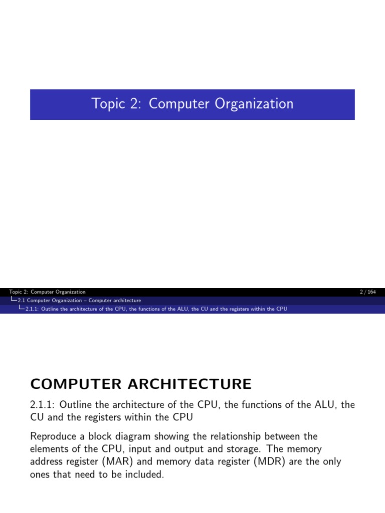 02 Computer Organization | PDF | Computer Data Storage | Random Access ...