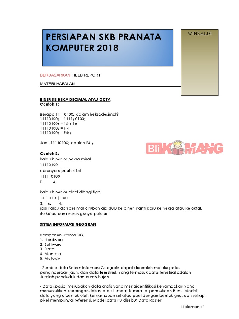 SKB - Pranata Komputer | PDF