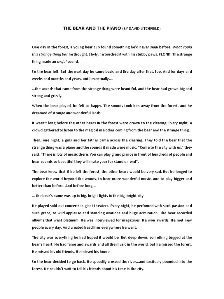 The Bear and The Piano | PDF