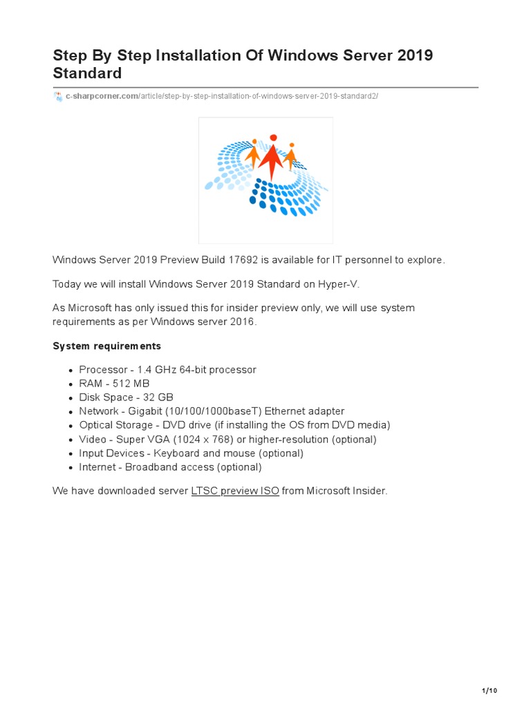 Step by Step Installation of Windows Server 2019 Standard | PDF | Hyper ...