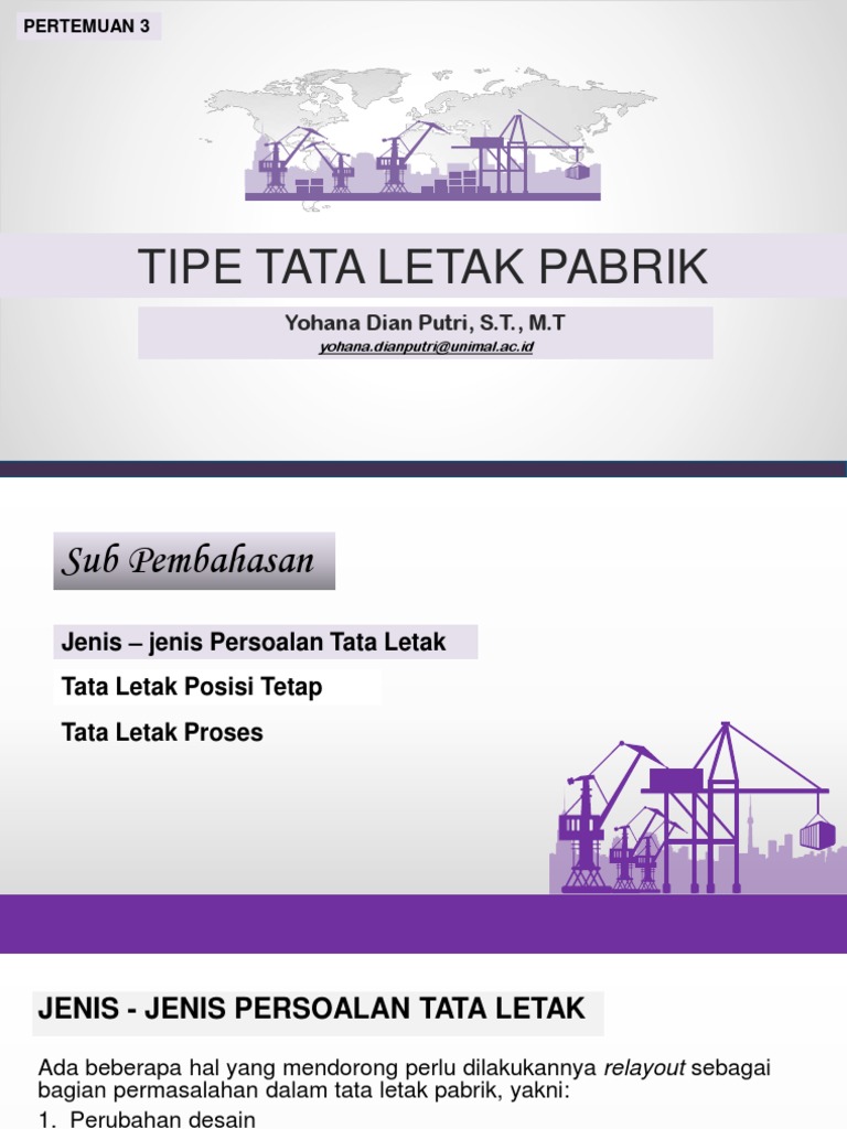 PERTEMUAN 3. Tipe Tata Letak Pabrik | PDF