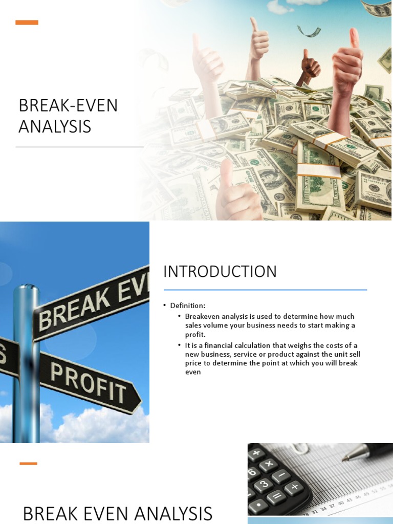 Break Even Analysis Pdf Microeconomics Economies
