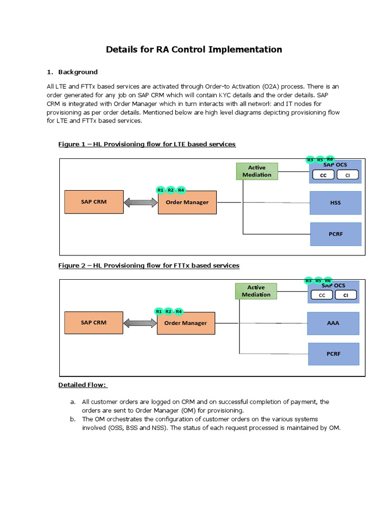 Details For RA Control Implementation: 1. Background | PDF | Customer ...