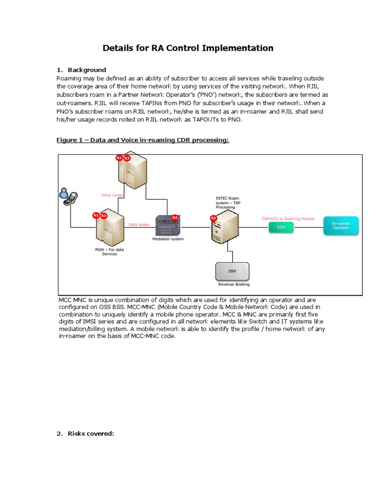 Details For RA Control Implementation: 1. Background | PDF | Roaming ...