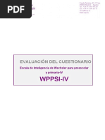 Ficha Técnica Wppsi Iv | PDF