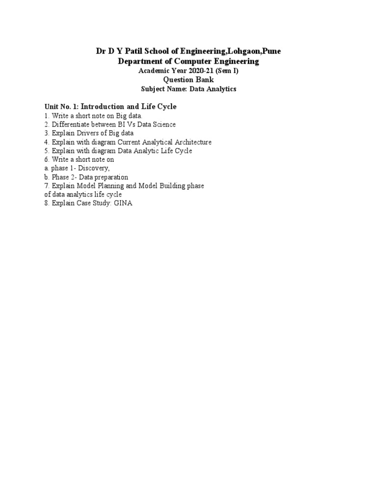 QB - Unit 1 | PDF | Computers