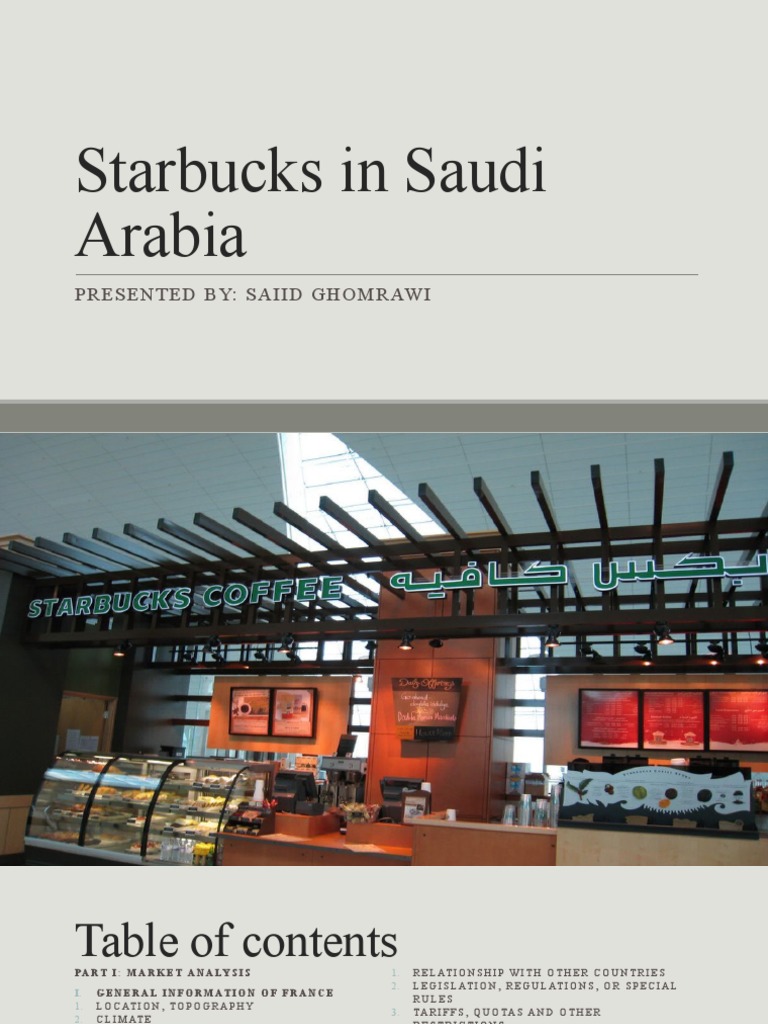 Starbucks Market Entry in Saudi Arabia | PDF | Coffeehouse | Brand