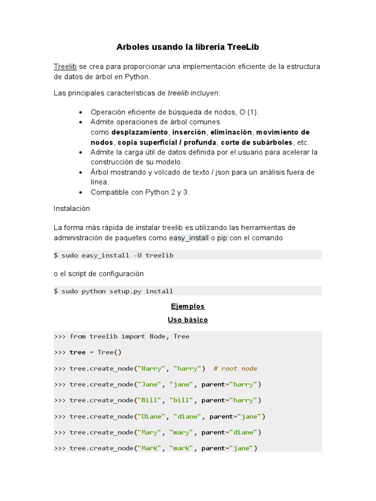 Implementar Un Árbol Usando Una Biblioteca de Python | PDF | Gestión de tecnología de la ...