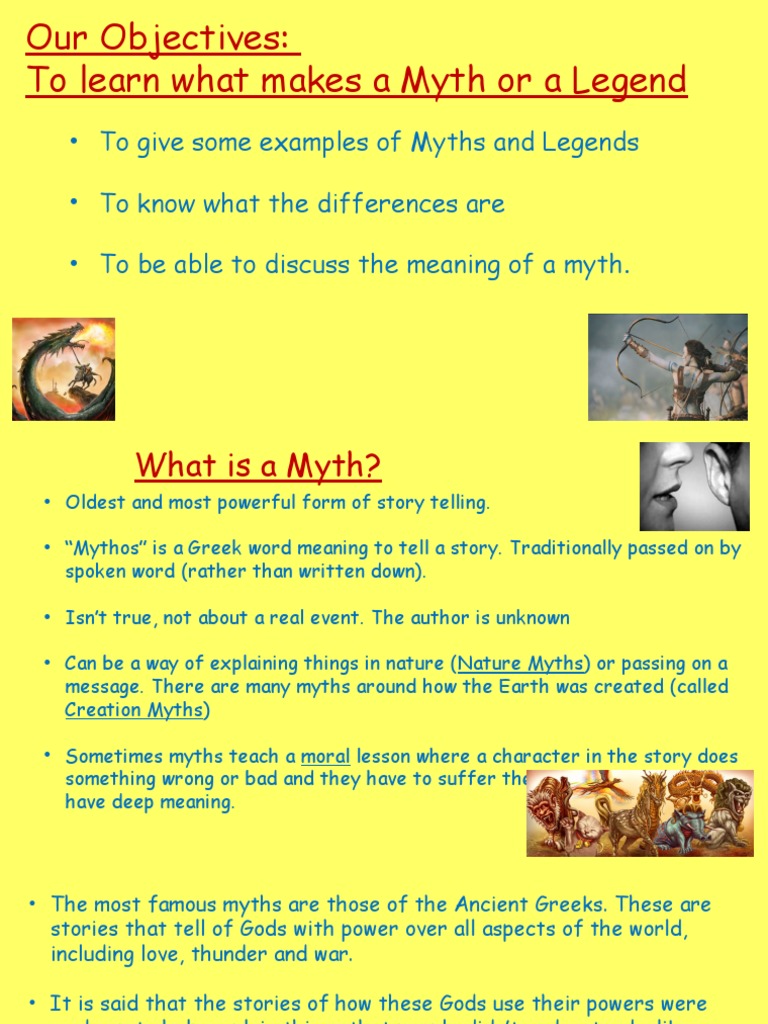 Myths and Legends Intro Slides | PDF | Philosophy