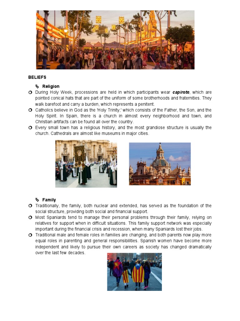 Spain Beliefs and Entertainment | PDF | Family