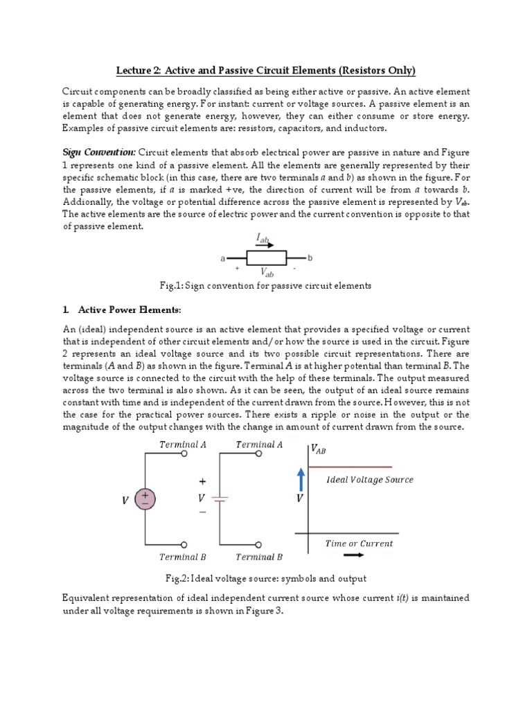 Lecture 2 | PDF | Electrical Network | Passivity (Engineering)