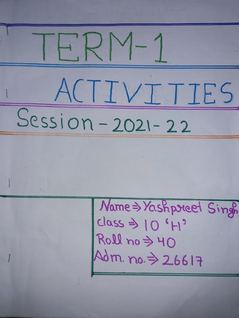 Term-1 Activities SST | PDF