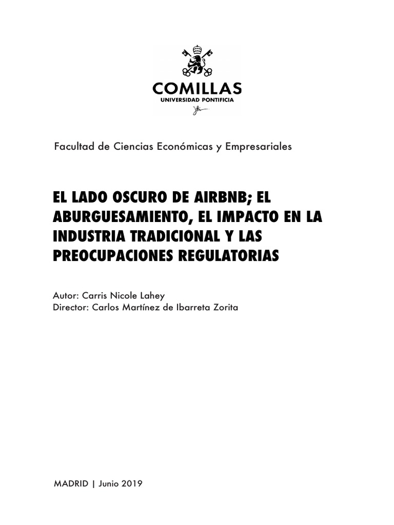 Impacto de Airbnb en Comunidades y Hotelería | PDF | Airbnb | Marca