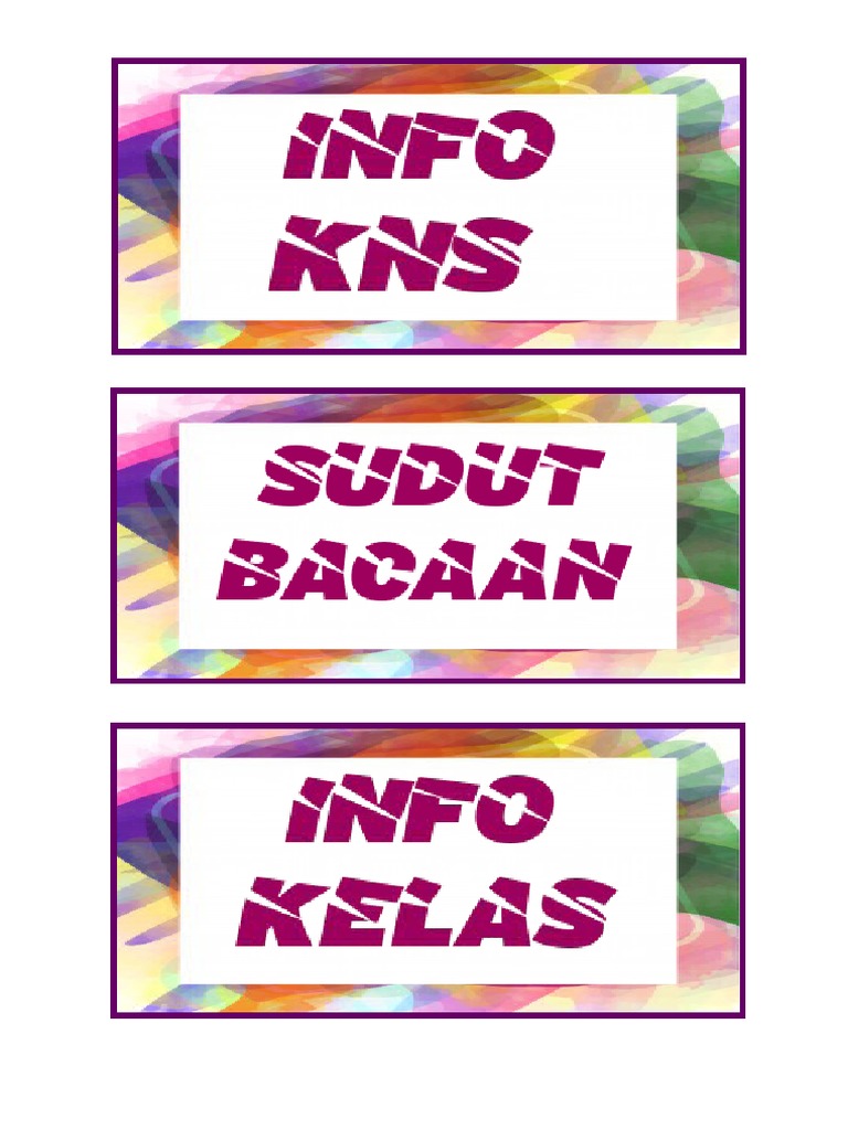 Label Kelas 2020 II | PDF