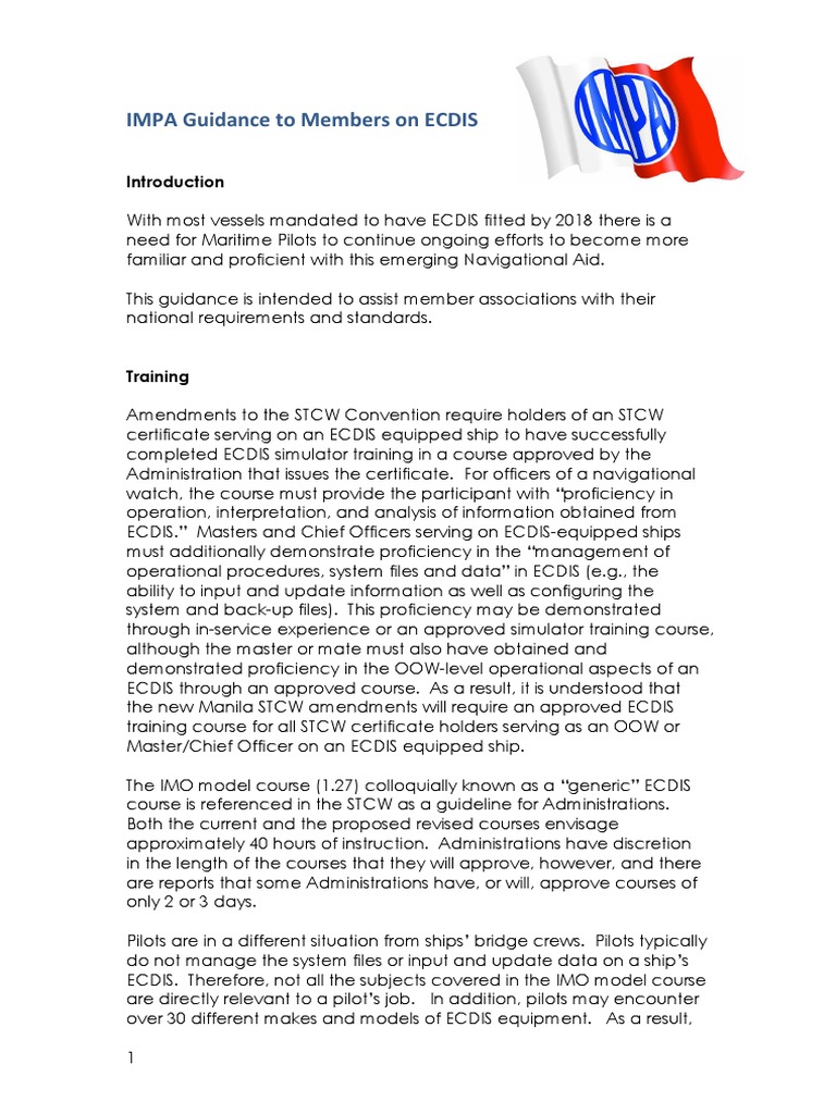 ECDIS Training Guidance for Maritime Pilots | PDF | Navigation