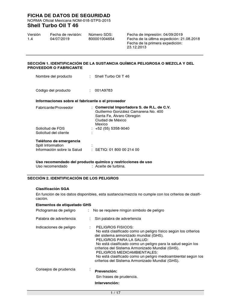 HDS Turbo-T-46 | PDF | Residuos | Guante