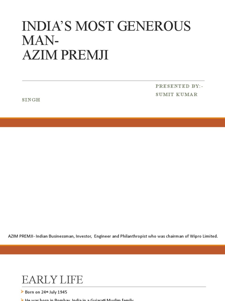 Azim Premji: India's Top Philanthropist | PDF