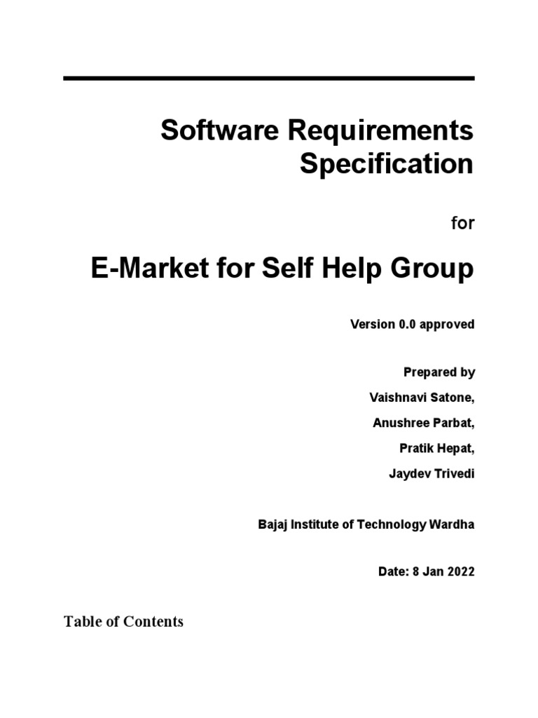 Srs E-Market Website | PDF | Databases | User (Computing)
