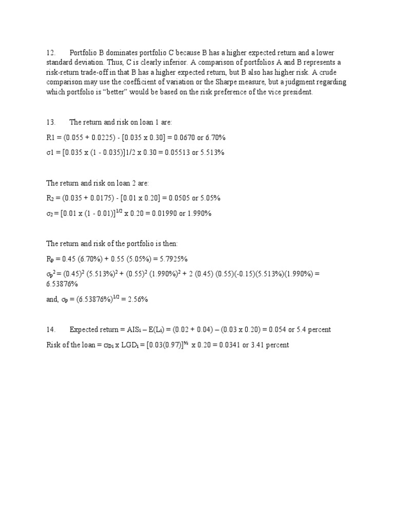Solution To Chapter 11 Assigned Problems | PDF | Financial Services ...