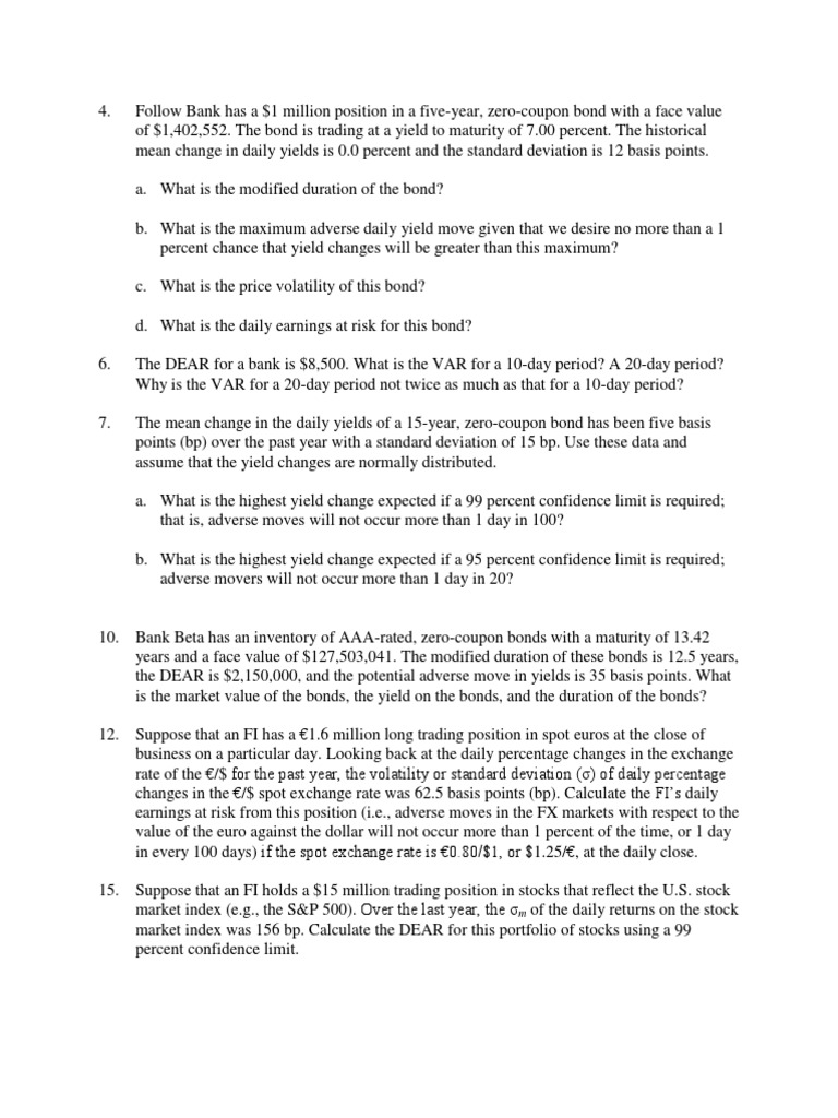 Chapter 15 Problems | PDF | Bond Duration | Bonds (Finance)