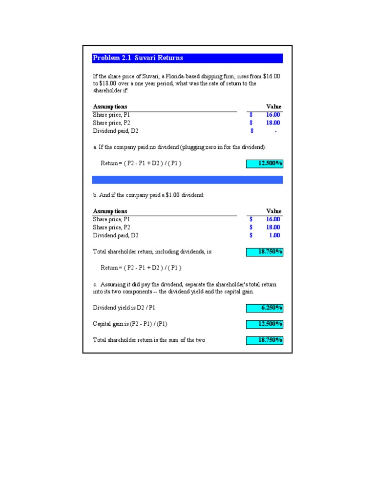 FIN 460-END OF Chap 2 - Amended | PDF | Dividend | Investing