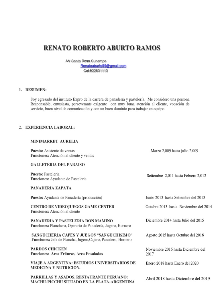 Renato CV PDF | PDF