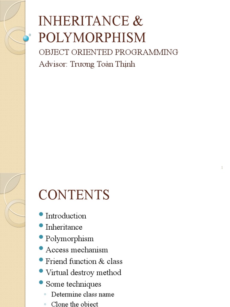 OOP w05 Publish | PDF | Inheritance (Object Oriented Programming) | Class (Computer Programming)