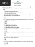 Motion One Dimension-01 (Worksheet) | PDF | Acceleration | Velocity