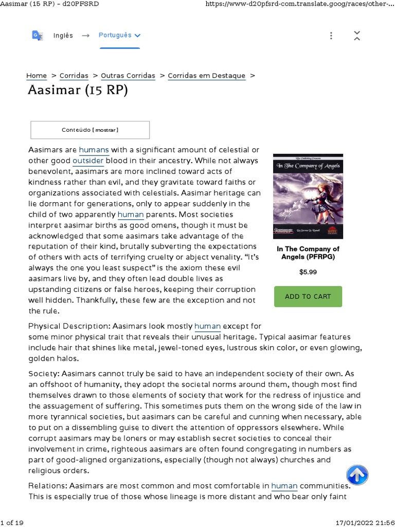 Aasimar (15 RP) - d20pfsrd | PDF