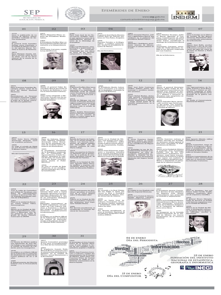 SEP 01 Efem Rides Enero | PDF | México | Politica de mexico