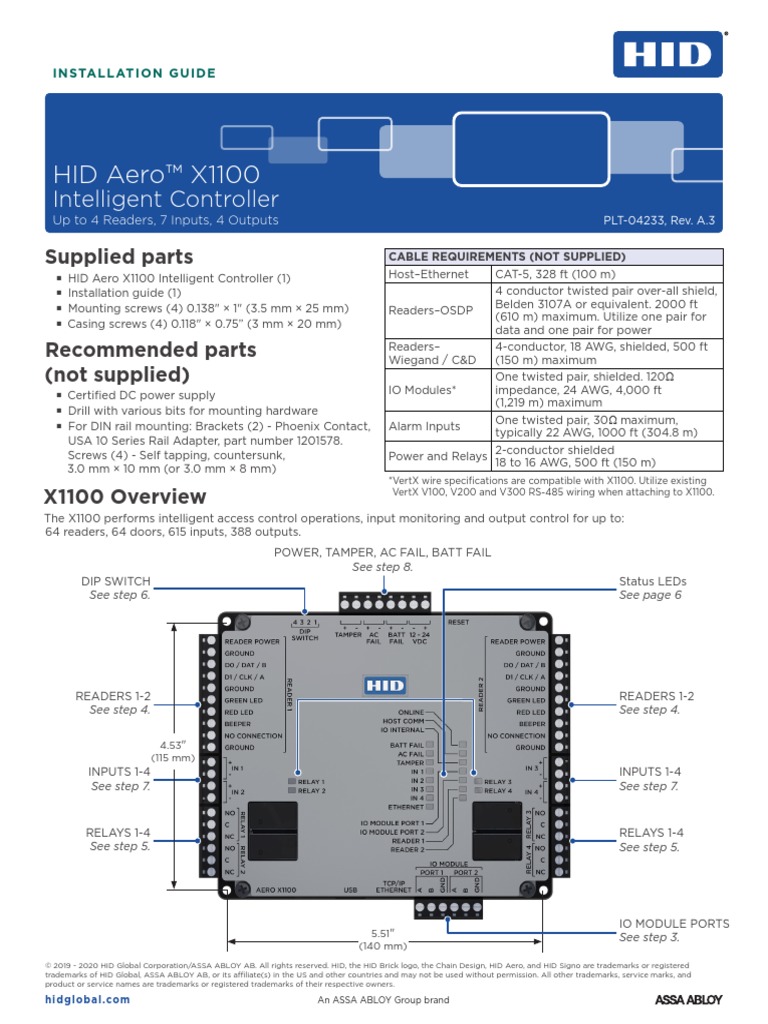 PLT 04233 A.3 Hid Aero x1100 Installation Guide | PDF | Relay | Switch