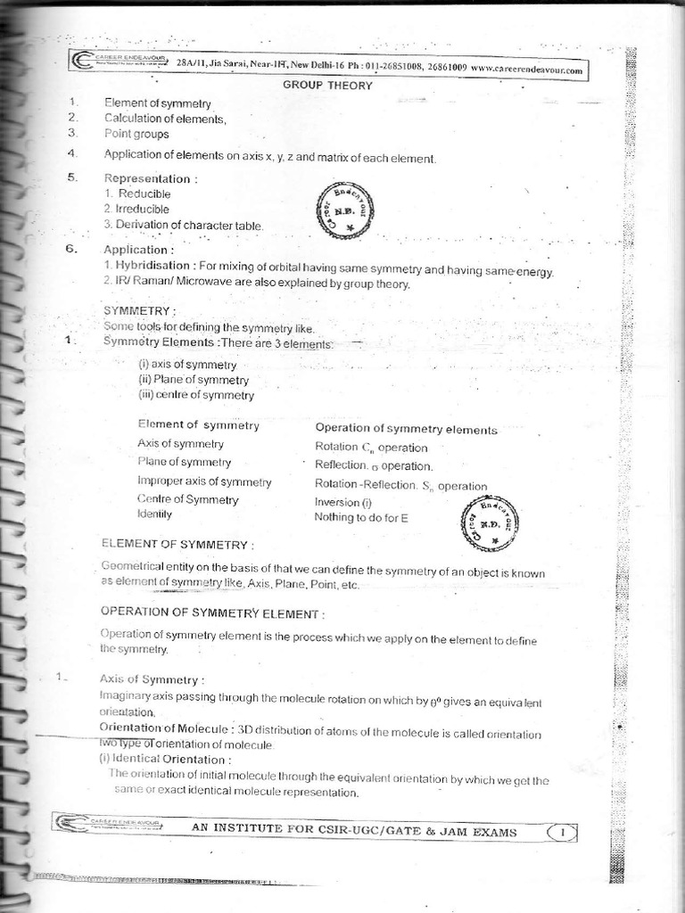 Group Theory - Chandan-1 | PDF