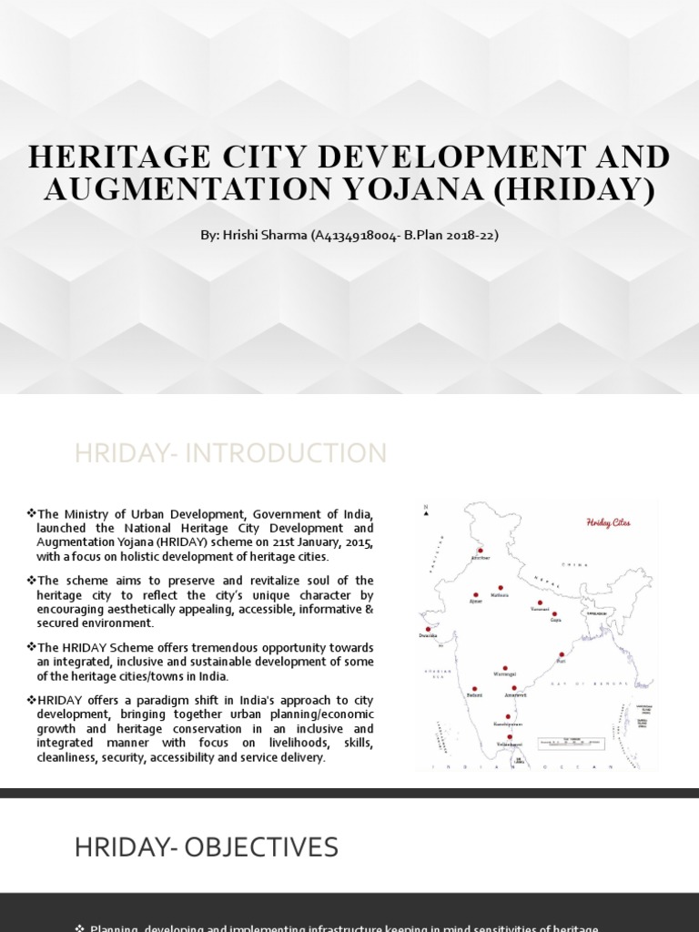 HRIDAY Scheme and Urban Development Project | PDF | Urban Planning ...