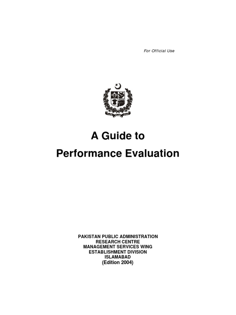 A Guide To Performance Evaluation | PDF | Government Of Pakistan ...