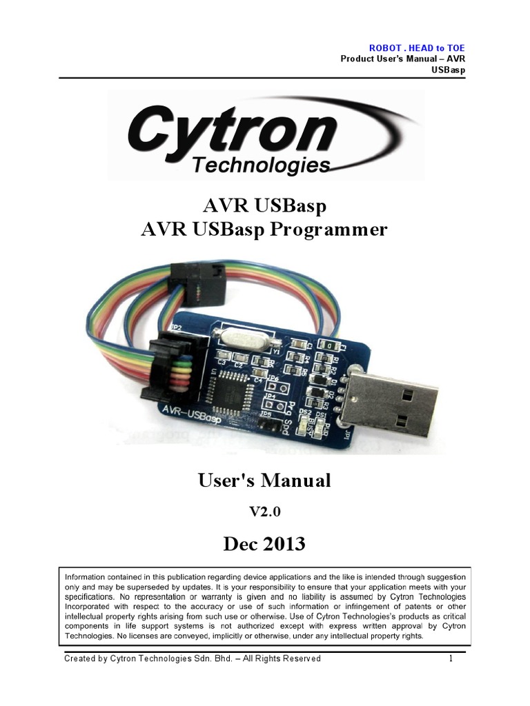 AVR USBasp Users Manual v1.1 | PDF | Arduino | Information Age