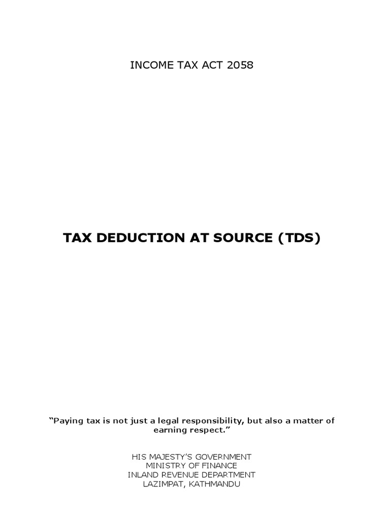 Nepal TDS-scribd5 | PDF | Taxes | Income Tax