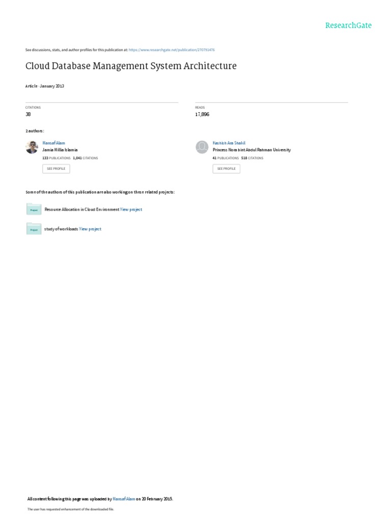 Three Level Architecture | PDF | Databases | Cloud Computing