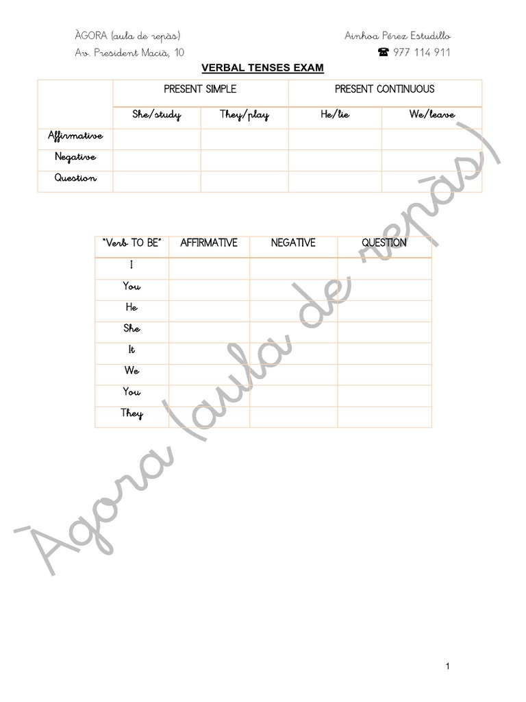 Present Continuous (2019) | PDF | Human Communication | Syntax