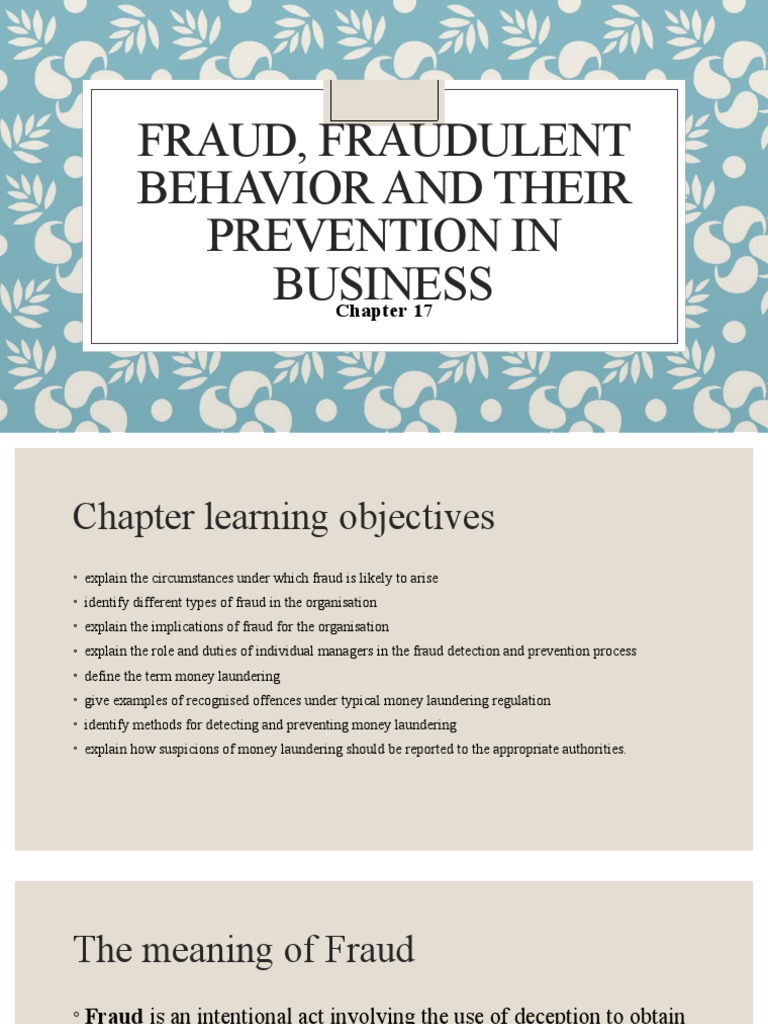 Understanding Business Fraud and Prevention | PDF | Bribery | Money ...