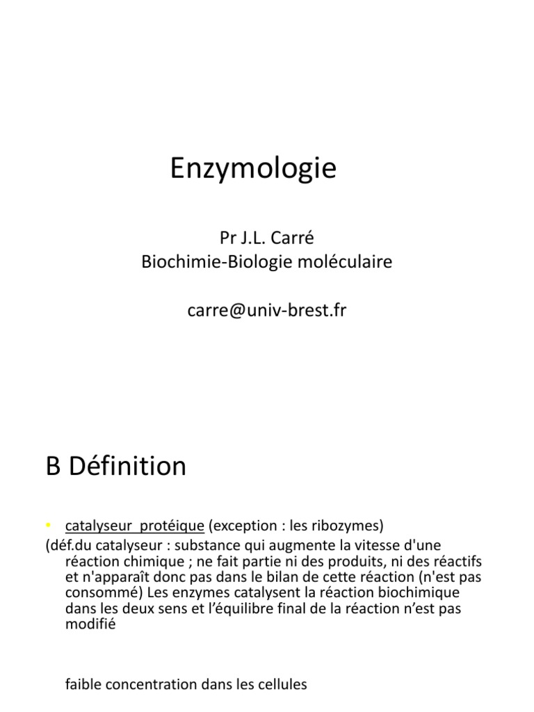 2 Enzymologie LAS 2020 | PDF | Inhibiteur enzymatique | Enzyme