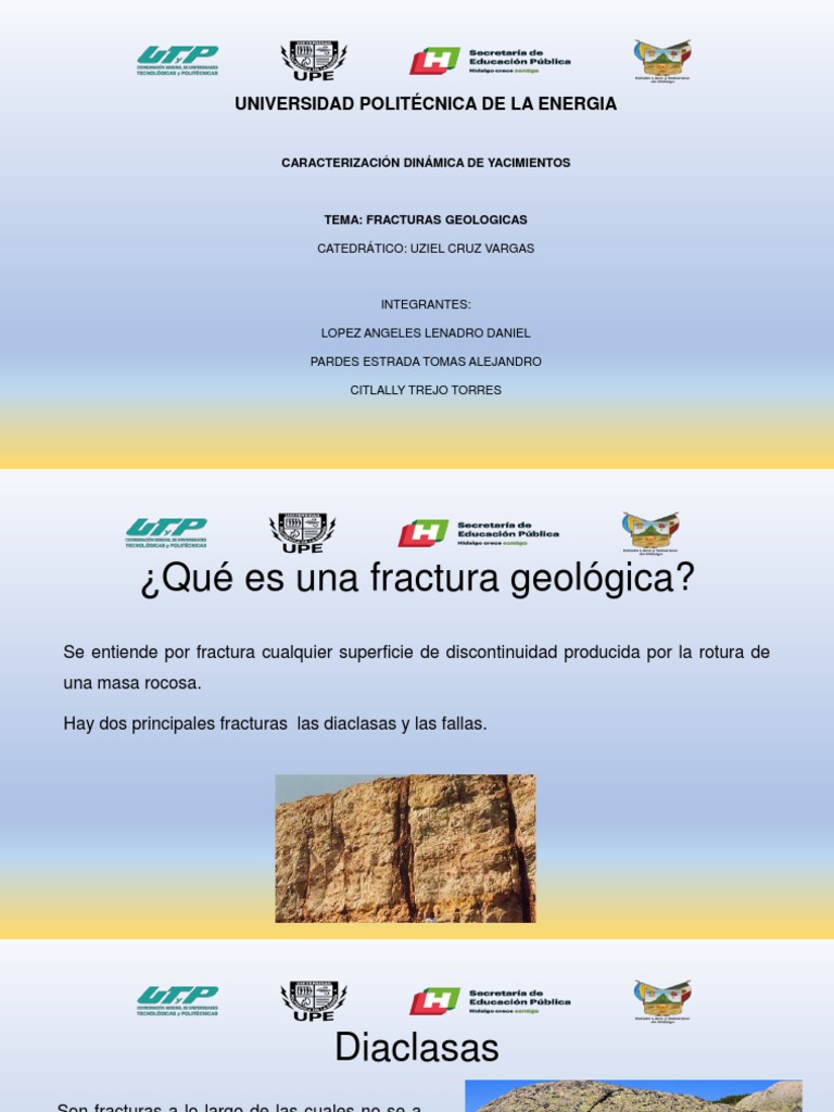Fracturas Geologicas | PDF | Roca (geología) | Falla (geología)