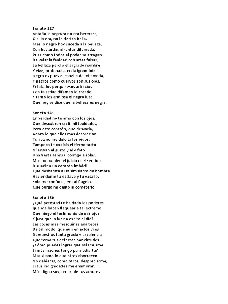 Sonetos Shakespeare | PDF