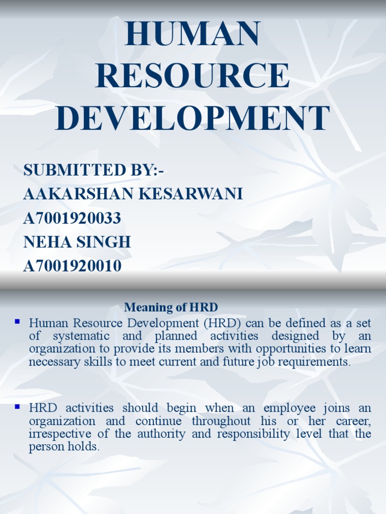 HRD functions and critical issues | PDF | Human Resource Management ...